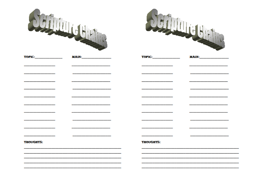 Scripture Marking/Study: Scripture Journal