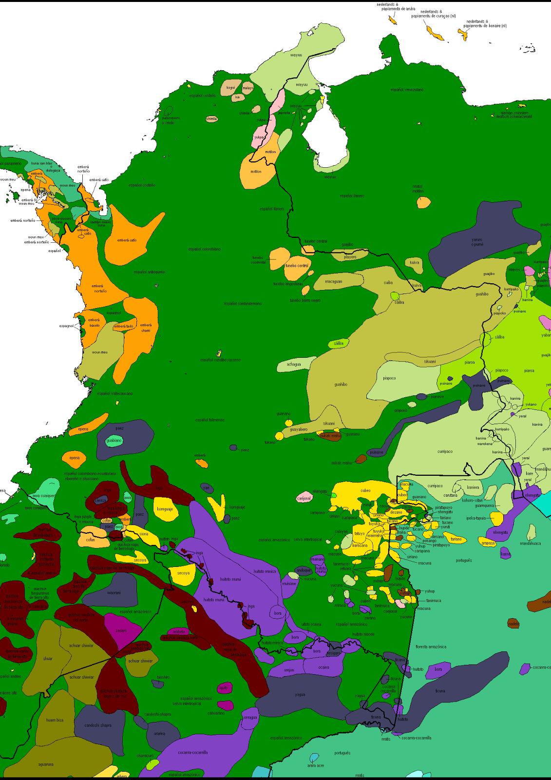 El blog de las lenguas amerindias: Mosaico de lenguas: Colombia y Bolivia