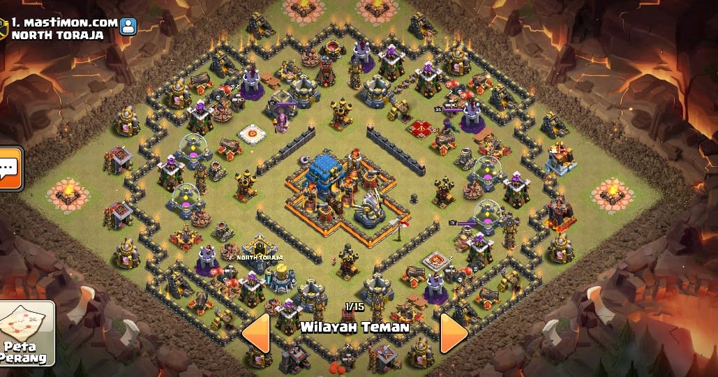 2 Base WAR TH 12 Game COC terbaik dan terkuat tidak bisa Rata ...