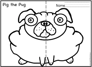 Printable pig the pug template - mopatext