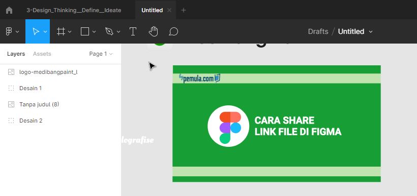Cara Share Link File di Figma
