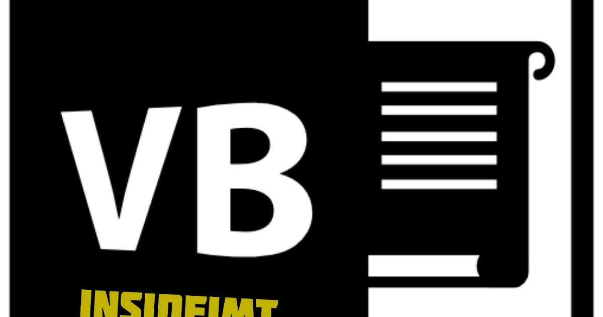 Basic concept to know about visual Basic VB