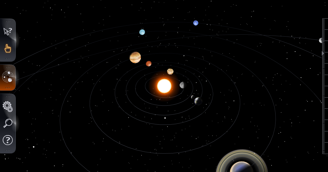 Lemon Harangue Pie: Interactive 3D model of the Solar System