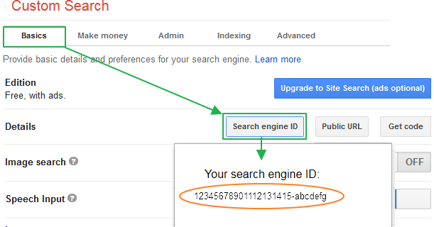 구글 커스텀서치 사용법: 커스텀 써치 검색결과 페이지 주소(URL)와 XML
