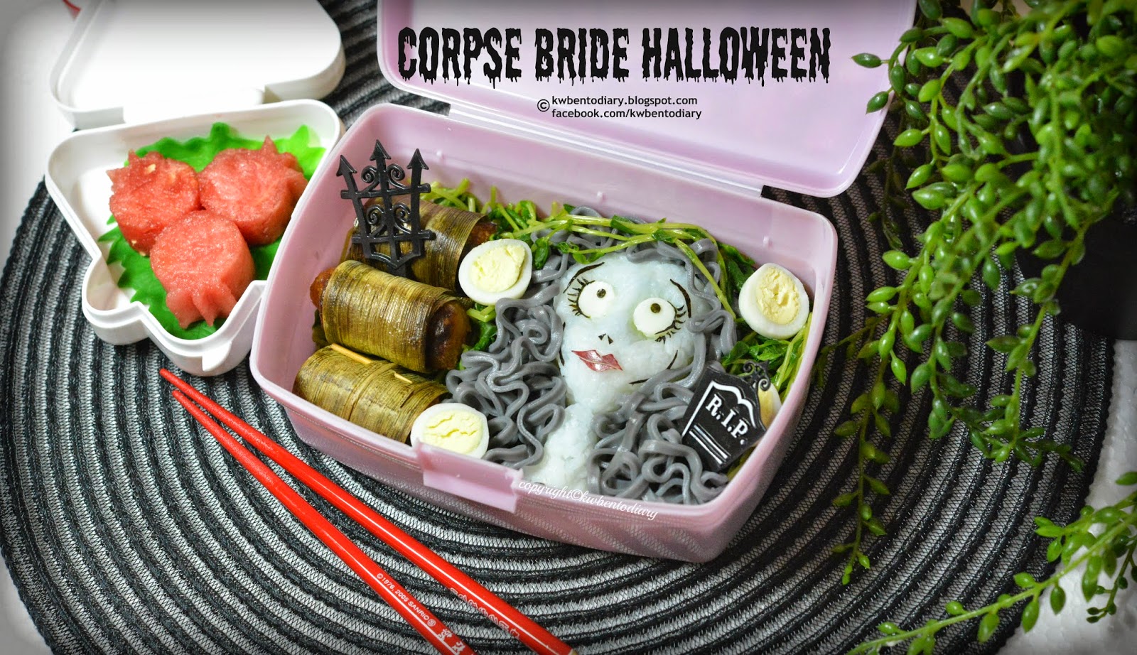 Karenwee's Bento Diary: Bento2014#Oct13~Halloween Corpse Bride