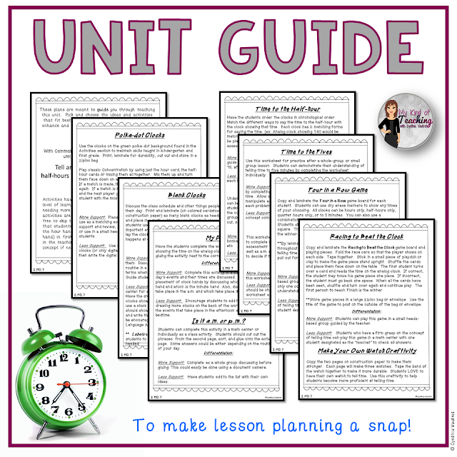 My Kind of Teaching: Telling Time to the Hour, Half Hour, Quarter Hour ...