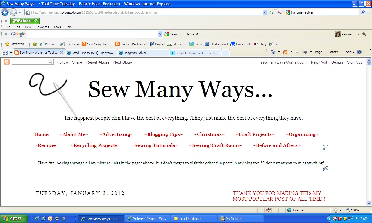 Sew Many Ways...: Why We Pick A Blog Name...