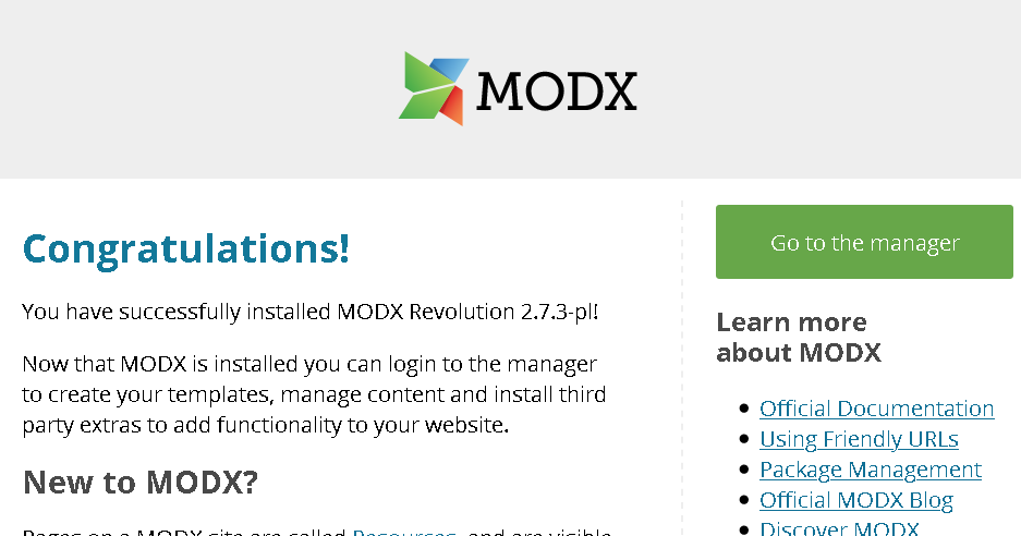 serverあれこれ: Ubuntu 20.04にMODX Evolutionをインストールする