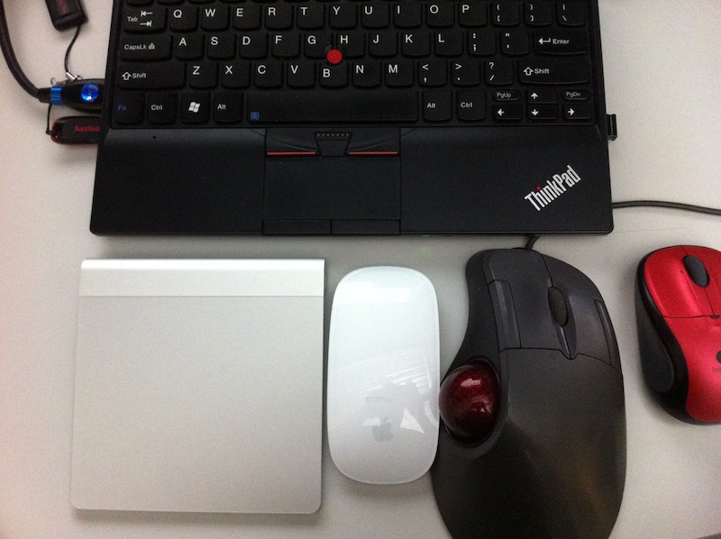 Fortysomething Geek: Input devices - trackpoint, magic trackpad, mouses,etc