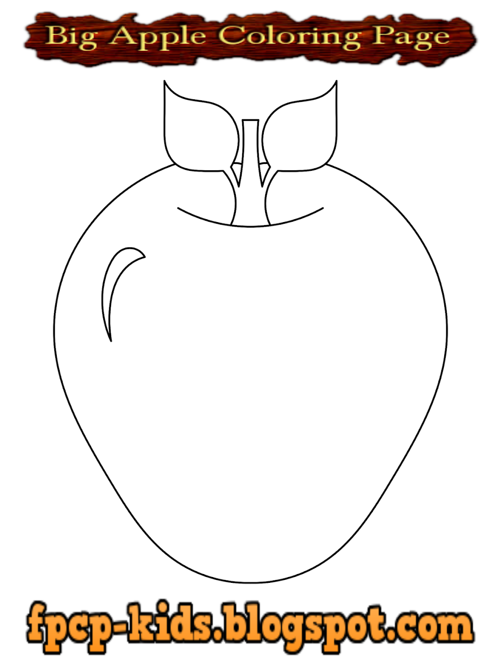Big Apple Coloring Page - Free Printable Coloring Pages