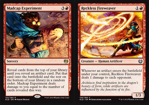 Magic the Gathering Adventures: Kaladesh Set Review: Red