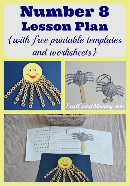 East Coast Mommy: Number Crafts (Number EIGHT}... Eight-legged Friends