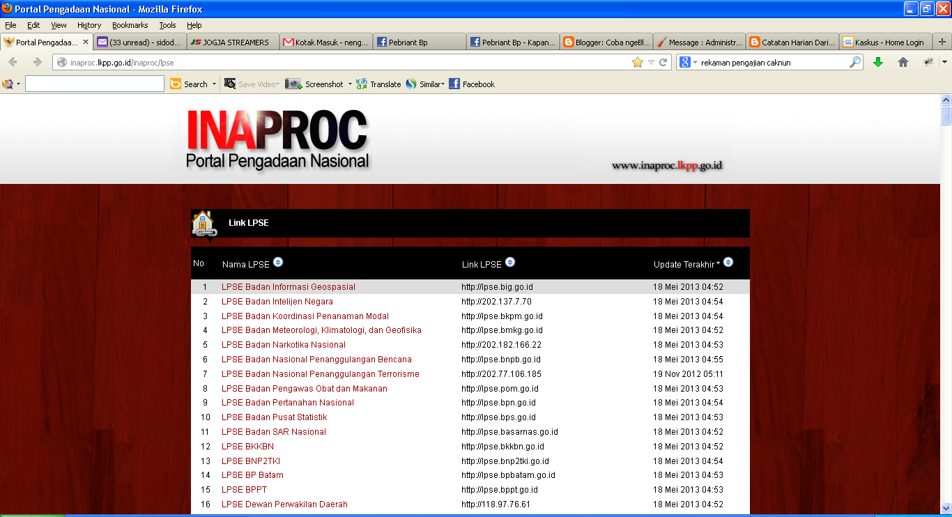 INAPROC, Portal Pencari Lelang di Indonesia