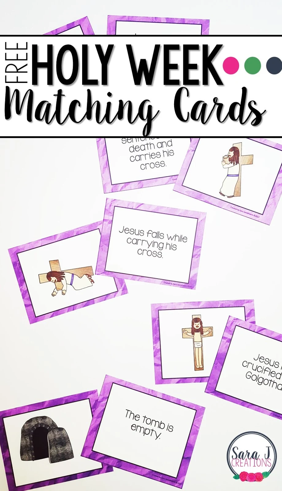 Free Holy Week Matching Card Game | Sara J Creations