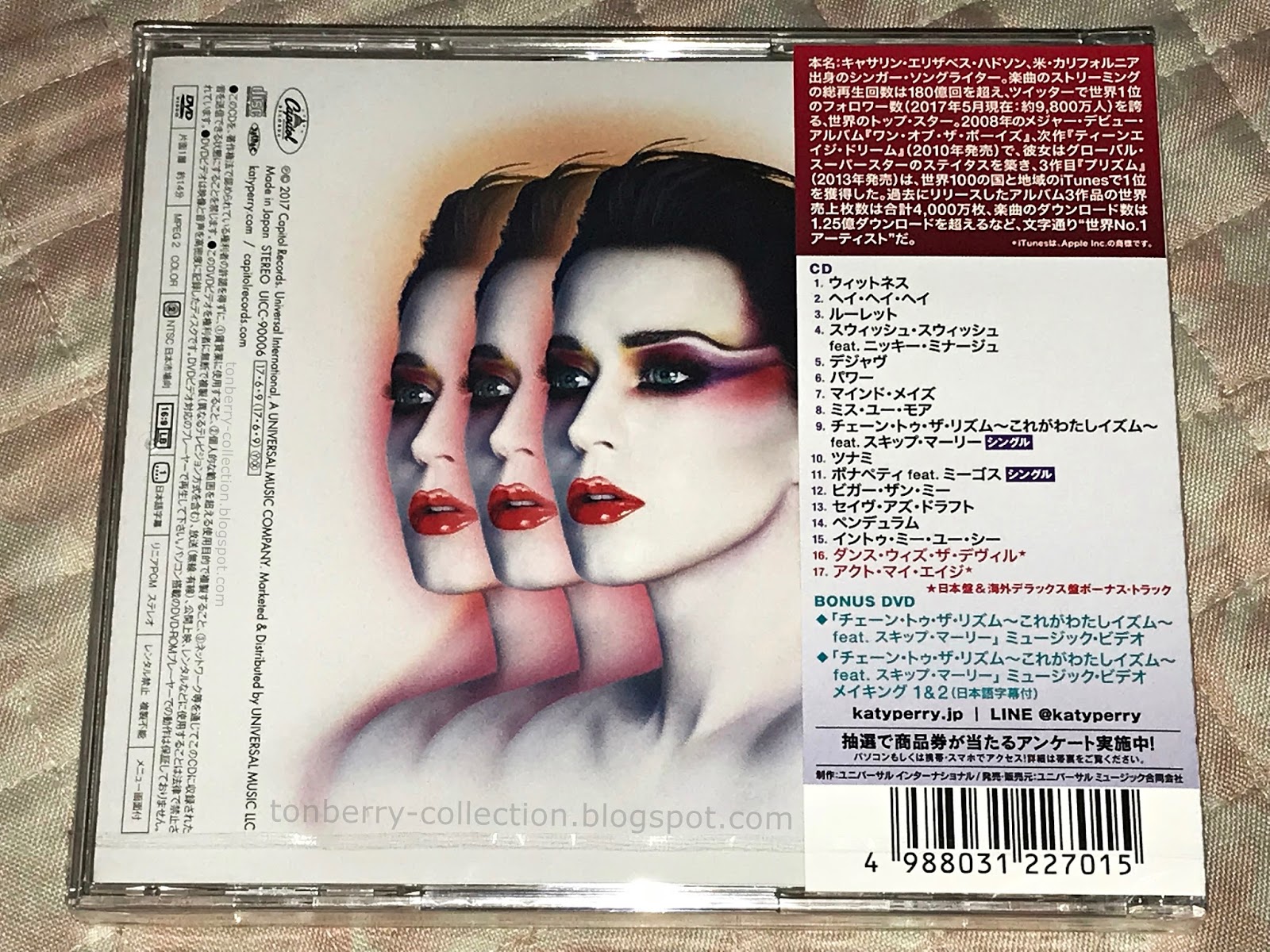 # Tonberry's Katy Perry CD Collection # : Witness [ Japan Deluxe ...