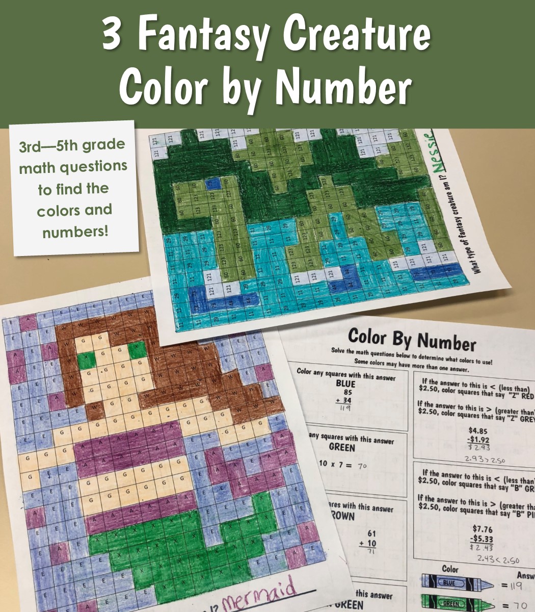 Color By Number Printables - The Learning Curve