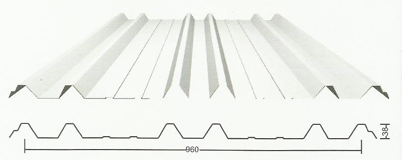Supplier Bahan Bangunan: ATAP CD TR 960 (TWIN RIB) | ZINCALUME | GALVALUME
