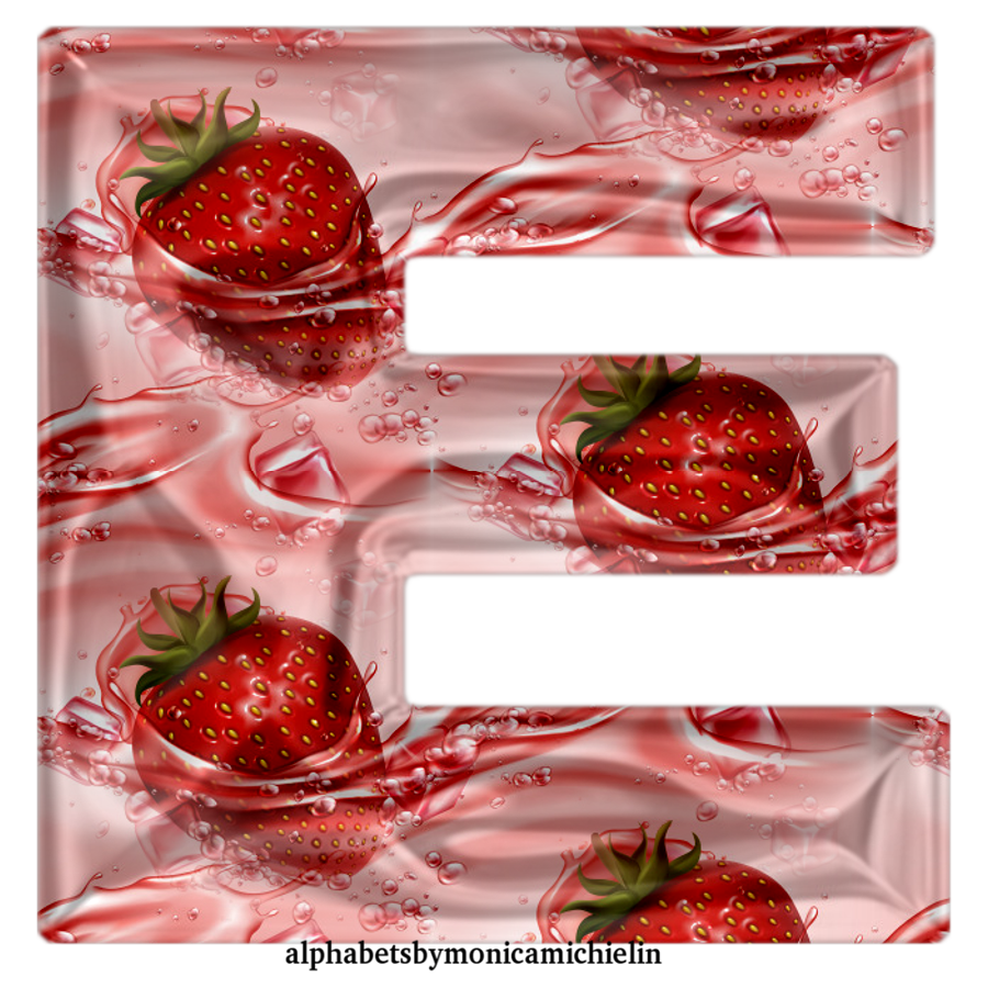 Monica Michielin Alphabets: STRAWBERRY FRUIT ALPHABET LETTER PNG ...