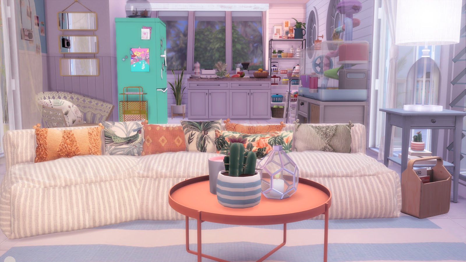 SIMS 4 | SURF STYLE DECOR | BEACH HOUSE | CASA DE PRAIA | DL + CC ...