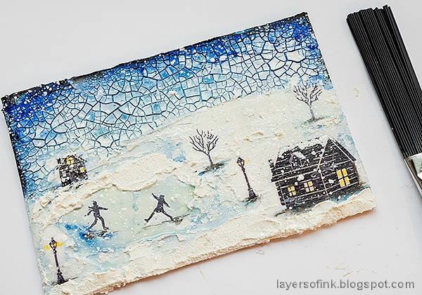 Layers of ink: Mixed Media Winter Scene Tutorial