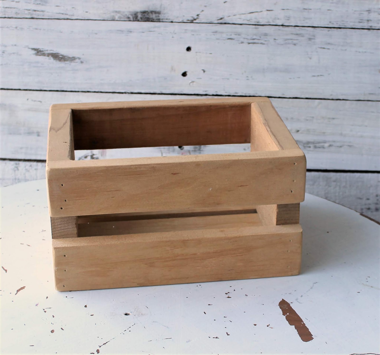 Shipping Crate Stenciled Mini Plant Crate With Casters - Organized Clutter