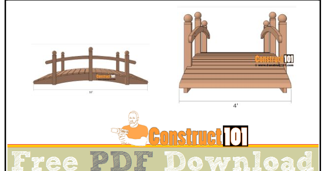 How to Build a Storage Shed: Garden Bridge Plans - DIY Arch foot bridge