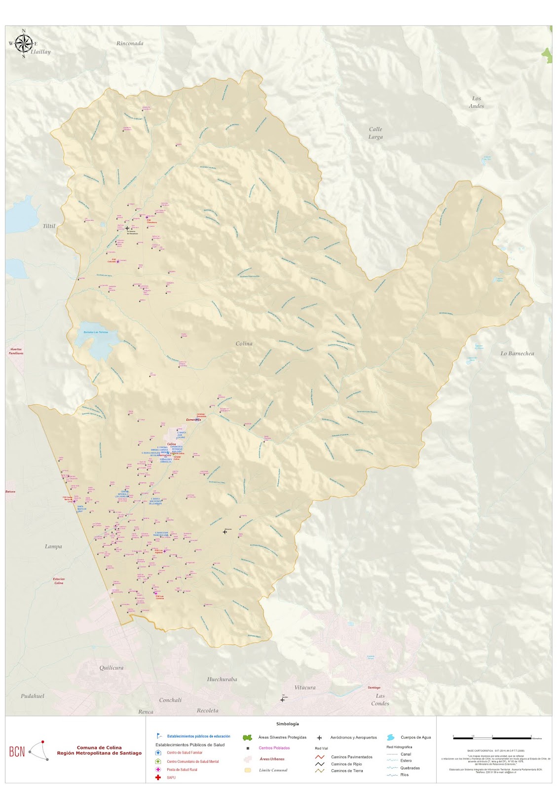 Comunas y ciudades suburbanas de Santiago.-a