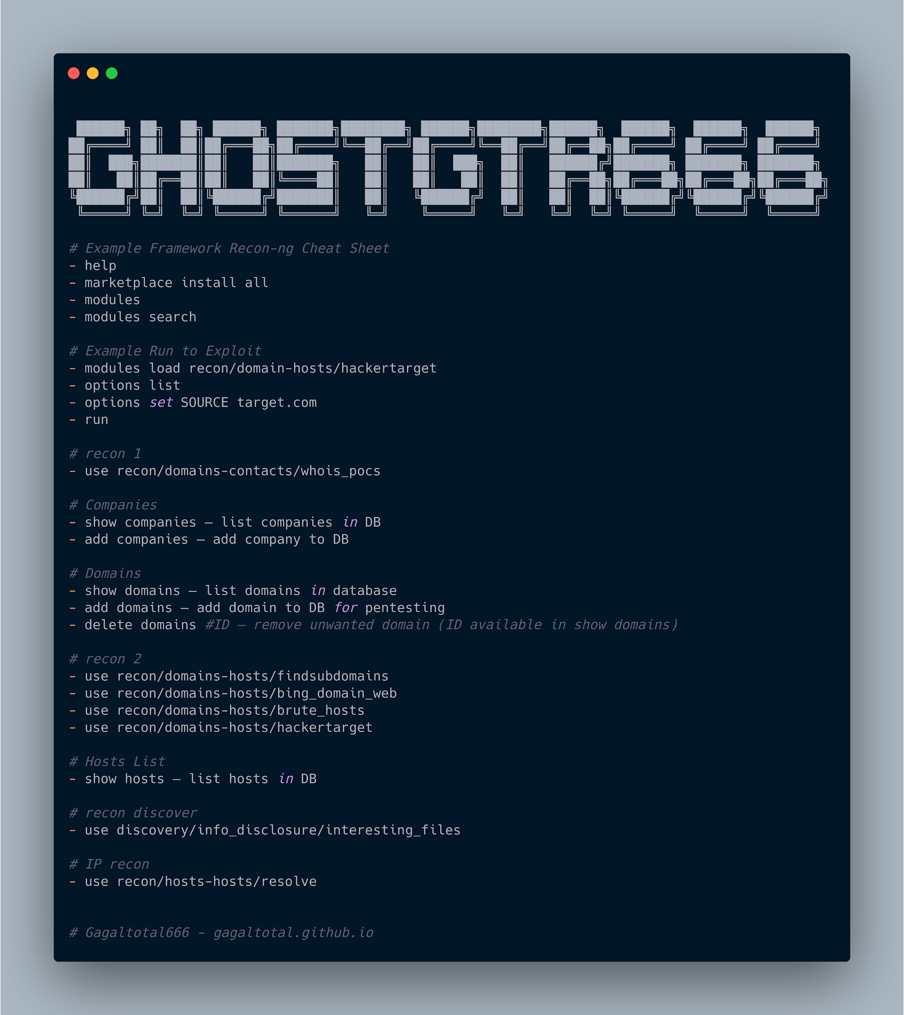 The Recon-ng Framework - Open Source Intelligence gathering tool Tested ...