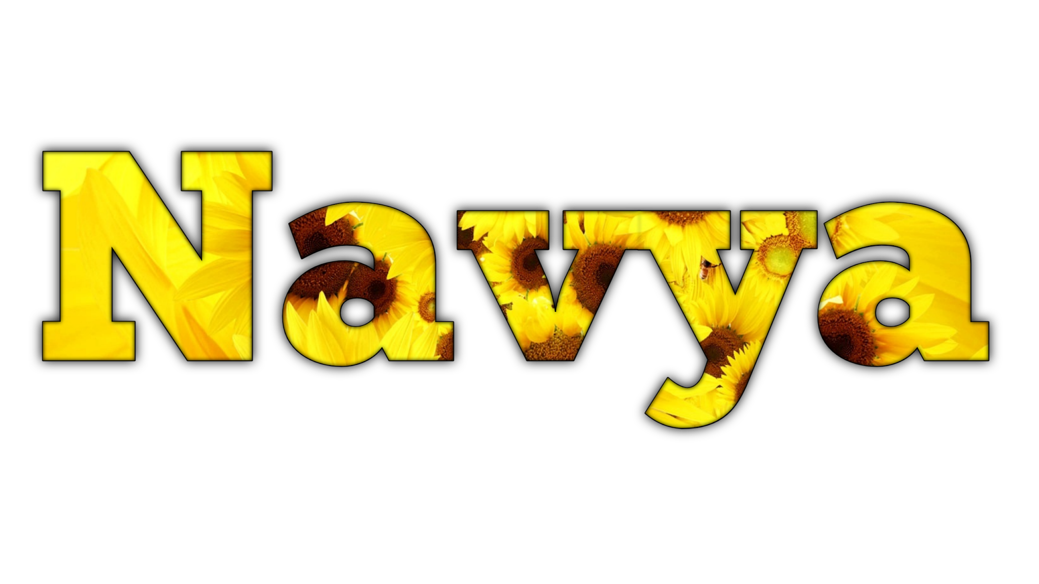 Navya 3d name PNG image