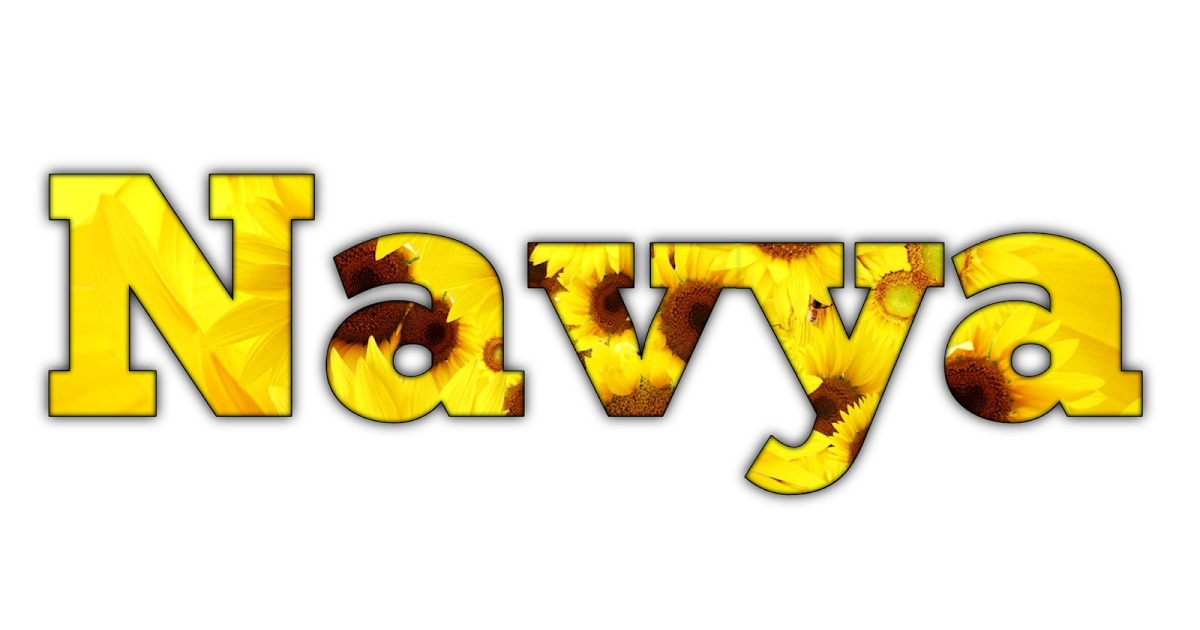 Navya 3d name PNG image