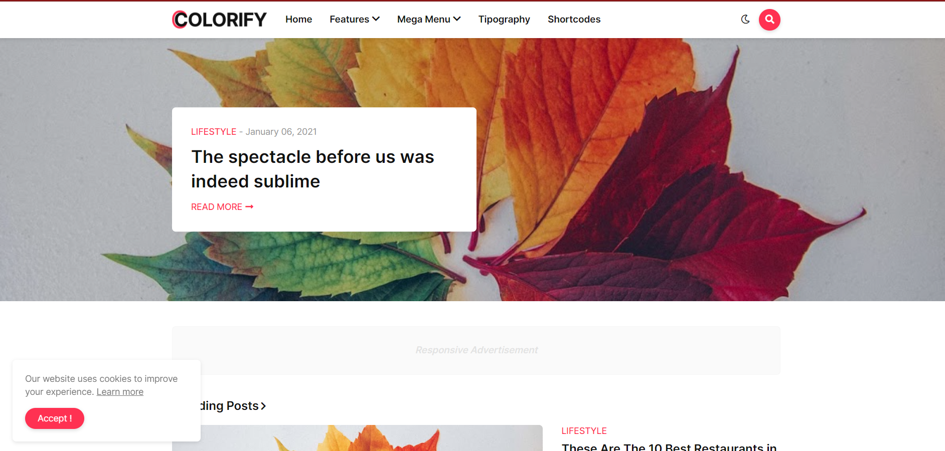 Colorify Premium blogger template Free Download - Median ui Safelink