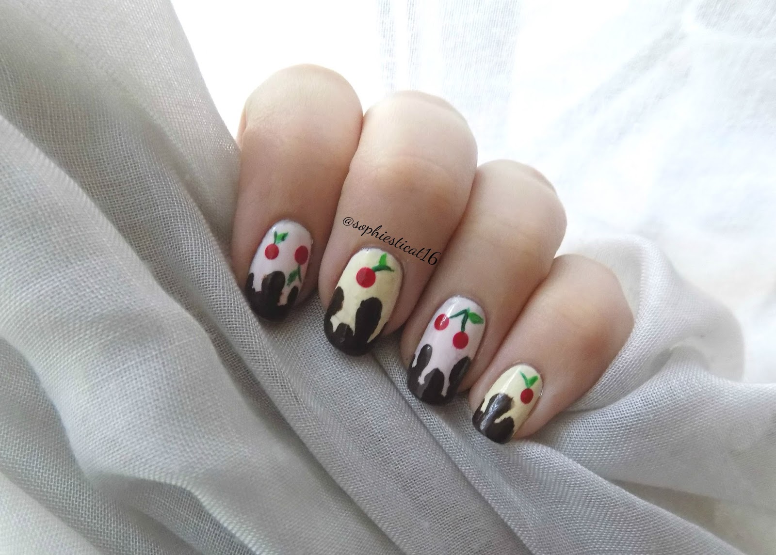 May's Nail Challenge - Cherrylicious | Sophie's Nail Art Dreamland