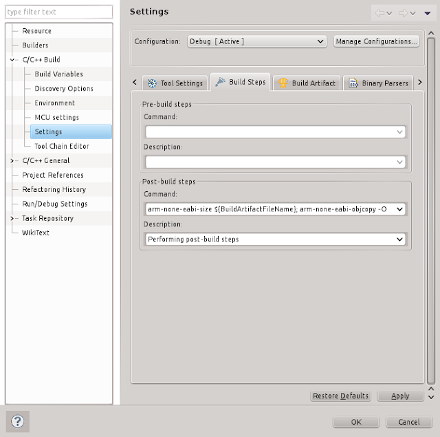 Ilektronx: How to generate .hex files from Code Red's LPCXpresso to use ...