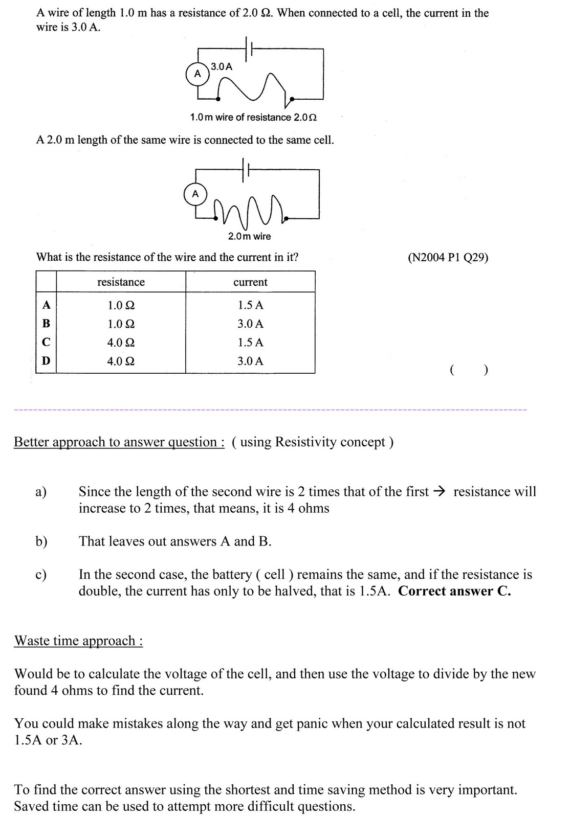 GCE O level Physics: Revision questions