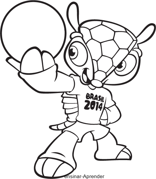 DESENHOS PARA COLORIR MASCOTE FULECO COPA 2014 - Colorir | Desenhos ...