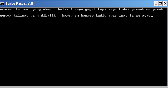 Turbo pascal : Membuat kalimat Terbalik - CODING JENIUS | Tempat Belajar Coding Programmer