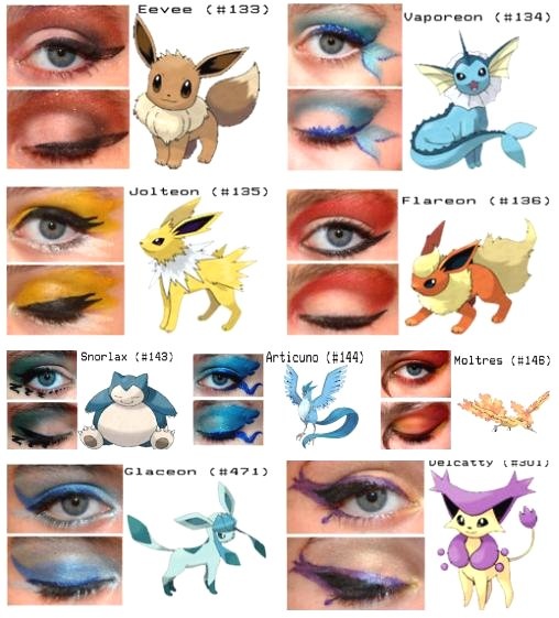 Pokemon Cosplay: Beautiful Pokemon Eyes Makeup Cosplay Tutorial