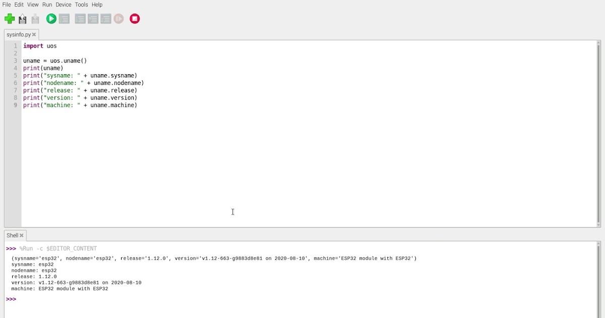 Embedded things: microPython exercise (ESP32): get system info