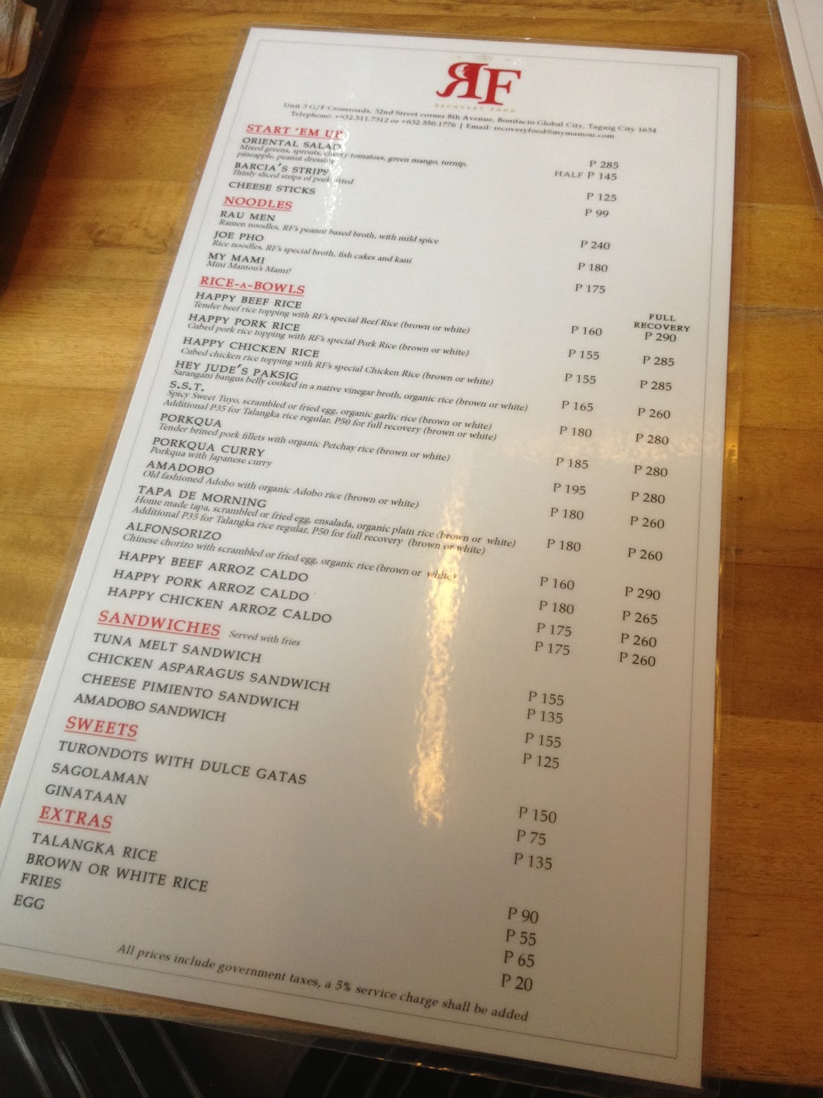 Recovery Food | Food In The Bag