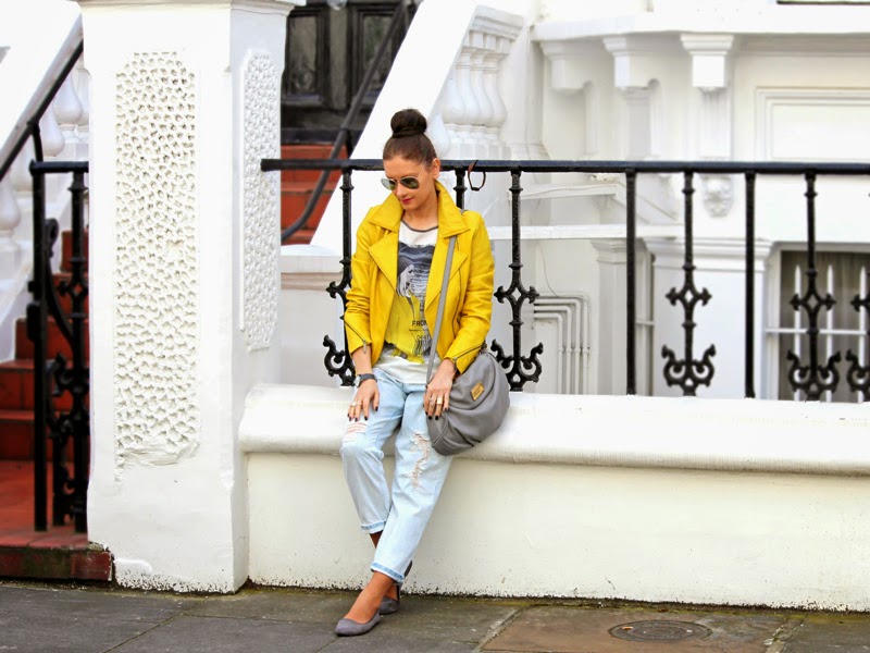 My everyday style : Lemon leather jacket
