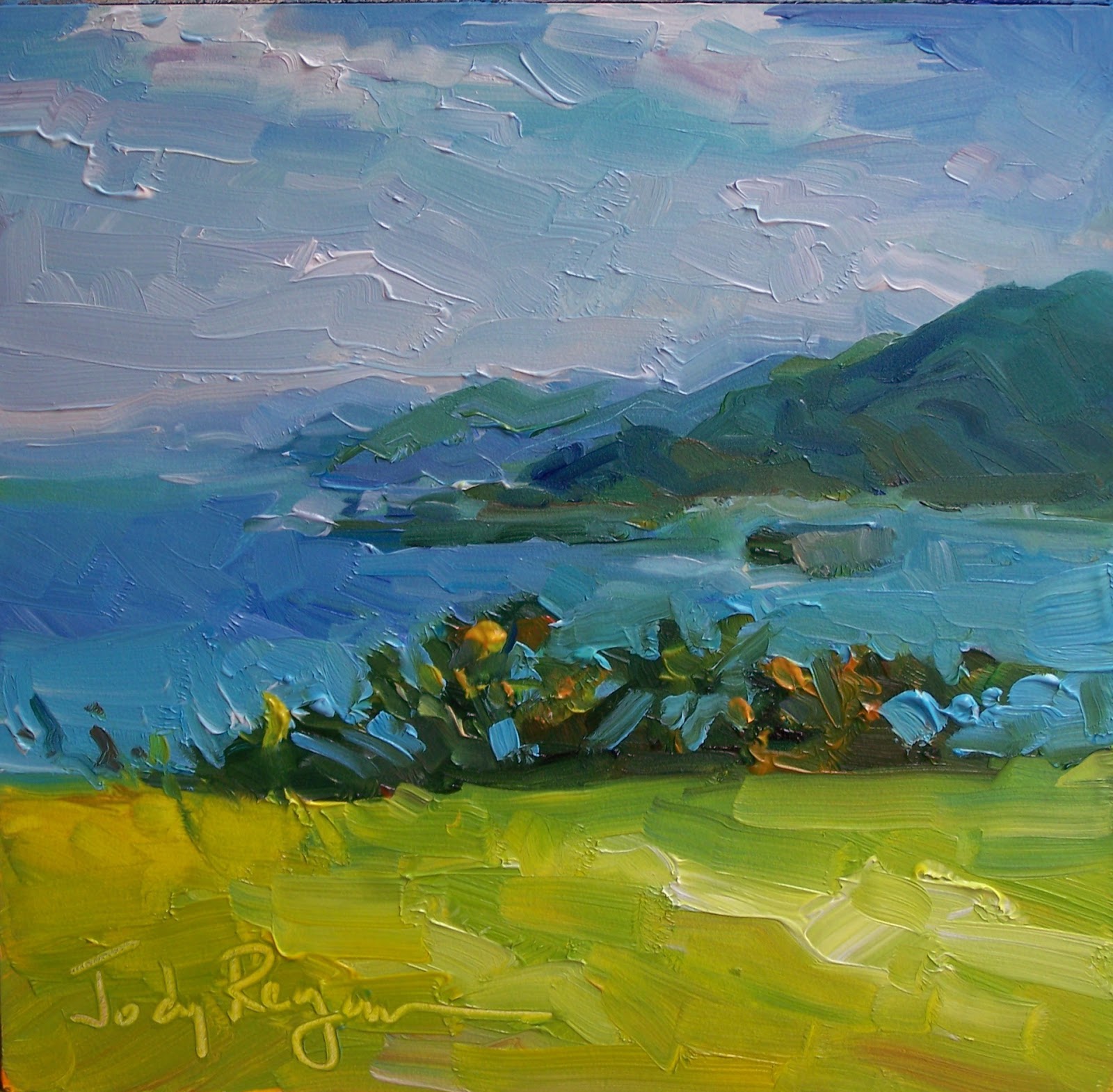 Jody Regan Paints: "From Noel Coward's Firefly - Jamaica" oil 6 x 6