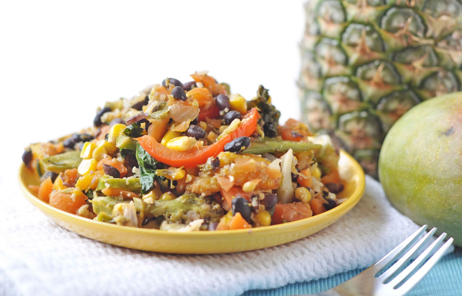 Black bean and mango stew | including cake