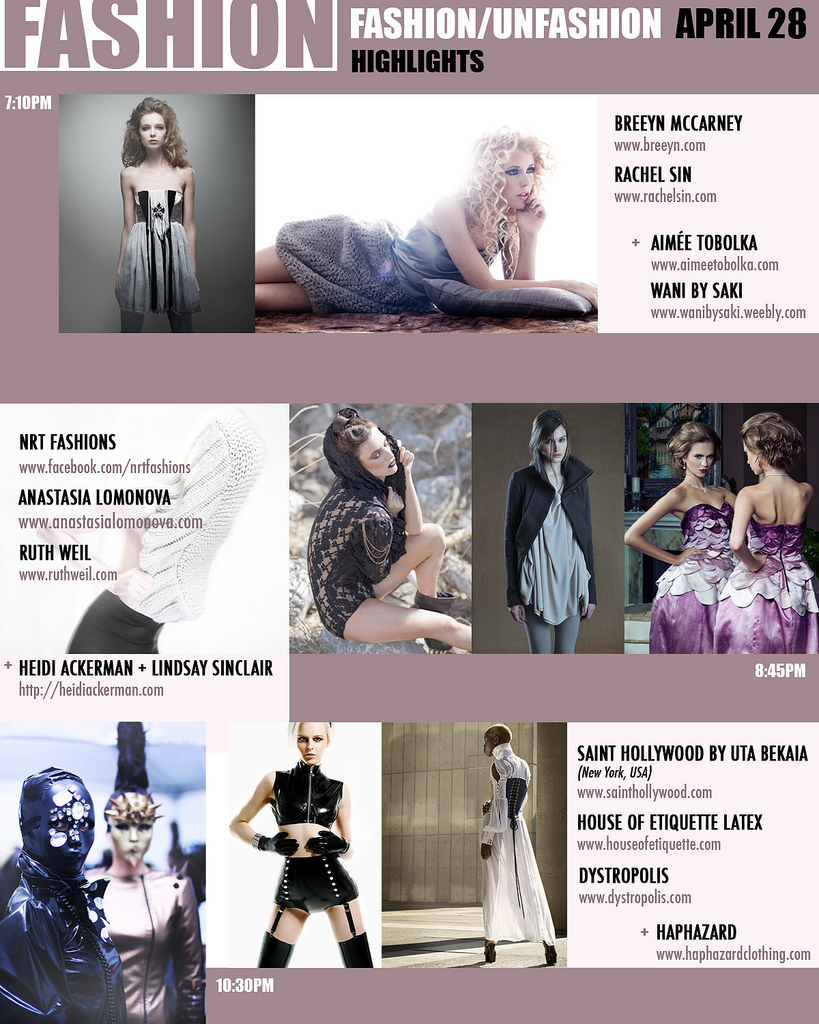 Fashion Studio Magazine: FASHION CALENDAR