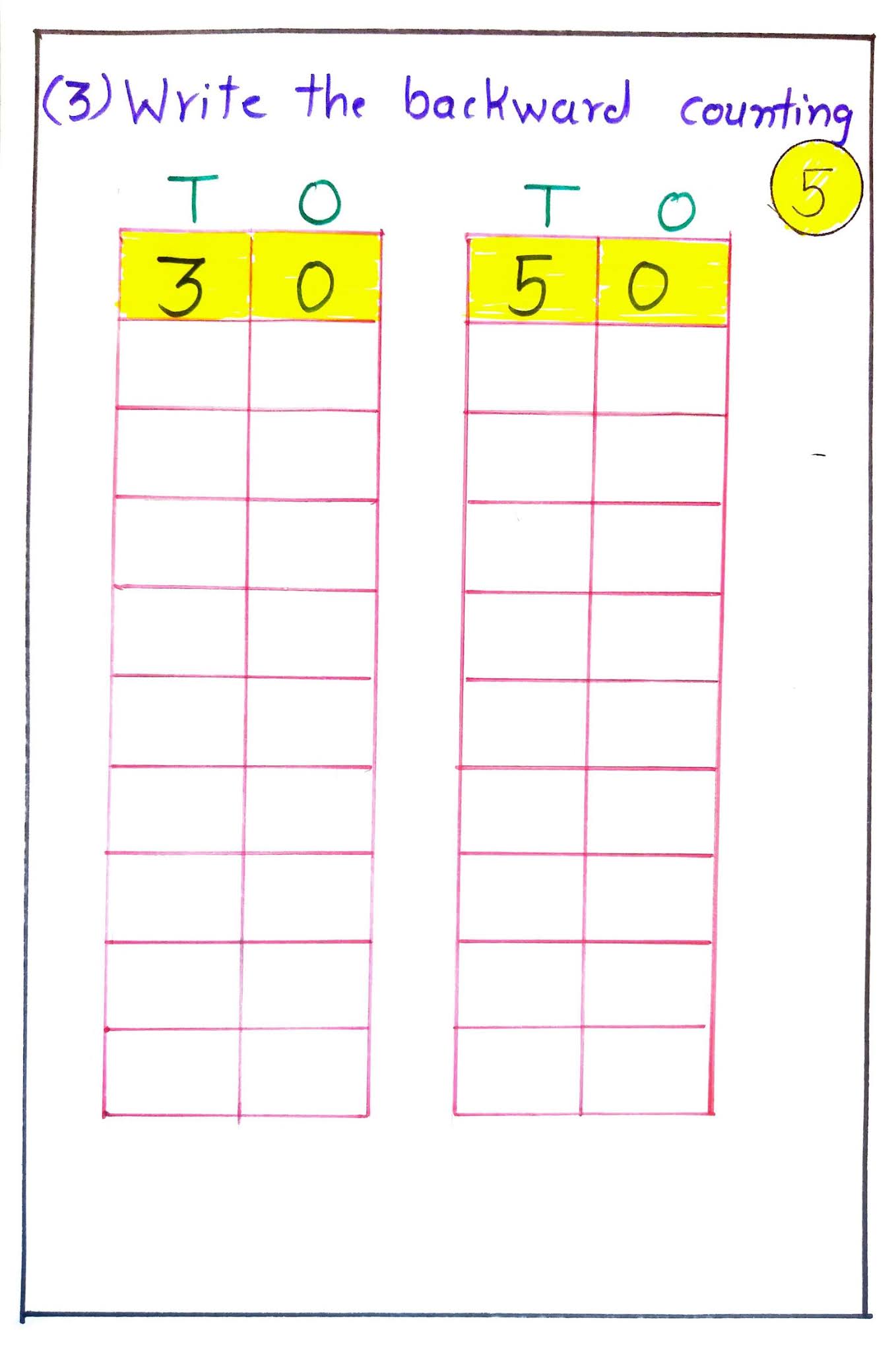 Latest LKG Maths Test Paper 2021