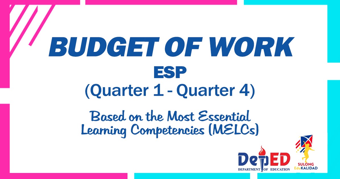 BUDGET OF WORK in ESP (Based in MELCs) Free Download - DepedClick
