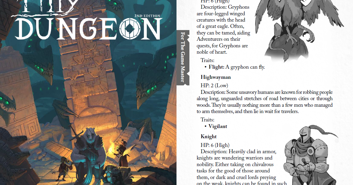 Tabletop Thailand News: TINY DUNGEON 2nd Edition สวมบทบาทแฟนตาซีกฎน้อย รันง่าย