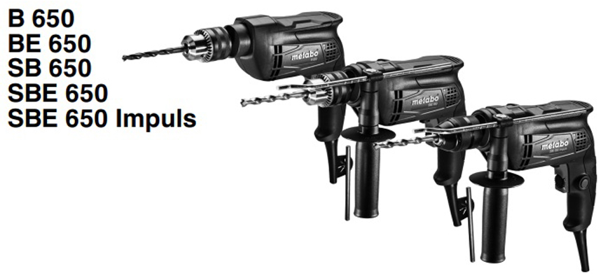 Инструкции metabo: Руководство по эксплуатации дрель Metabo SB 650, SBE ...