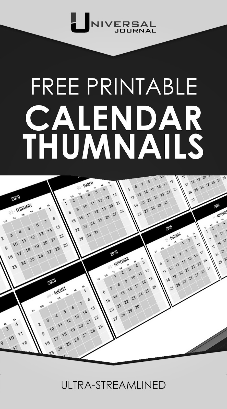 Calendar Thumbnails Printout