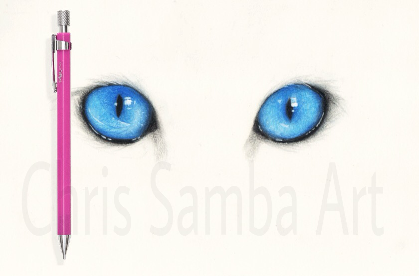 Chris Samba Art Channel: Blue Cat Eyes