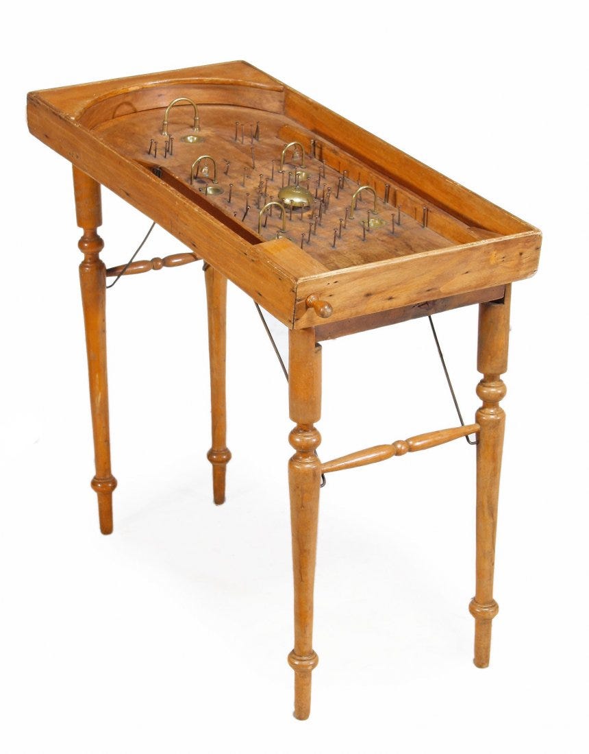 so I bought a pinball machine: bagatelle notes: pin bagatelles / French ...